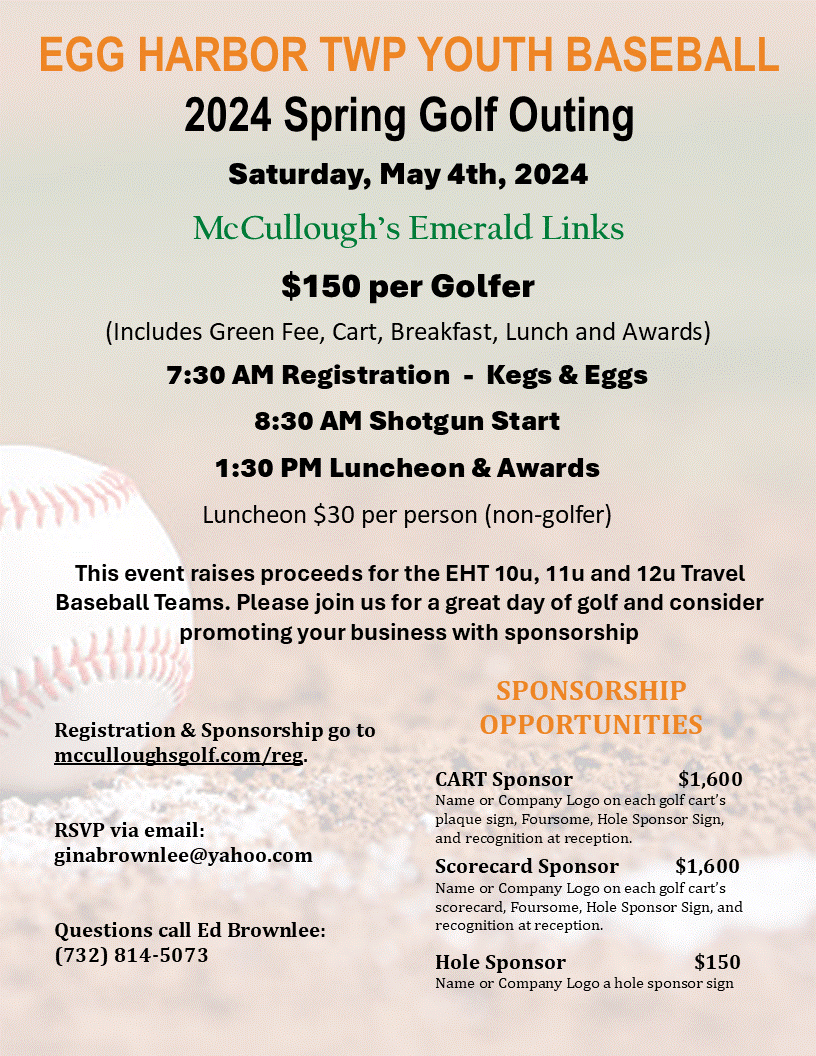 EHT Travel Baseball Spring Outing-Golf Outings